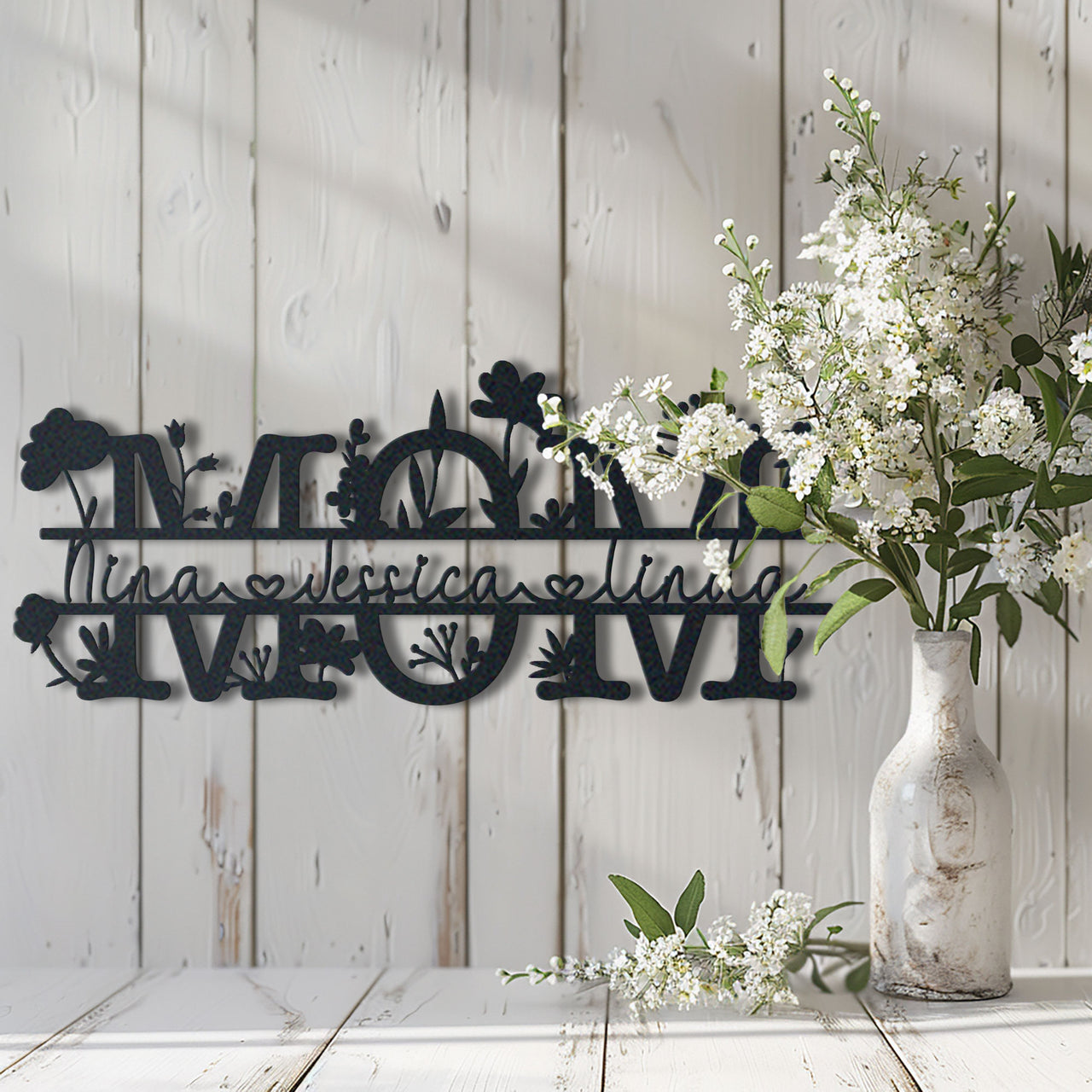 Family Custom Metal Sign Mom And Children Name Idea For Mother's Day G ...